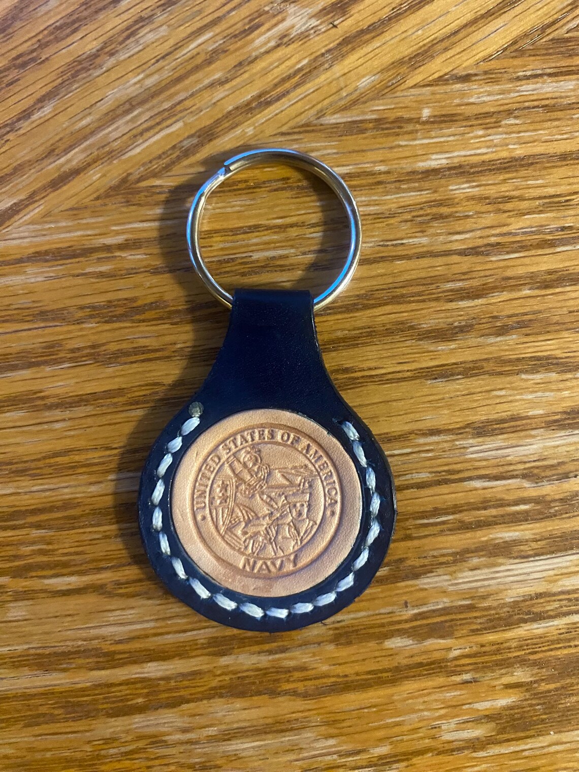 Leather Key Chain Leather Key Fob Military Key Chain Gift Idea for ...