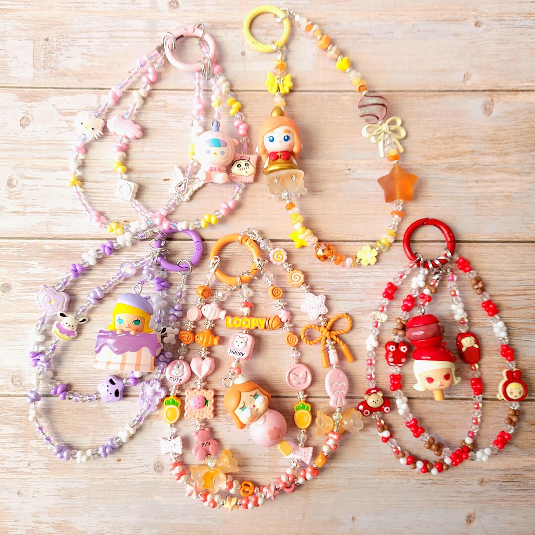 Popmart Authentic Pop Beans Cute Handmade DIY Phone Charm | Bag Purse ...