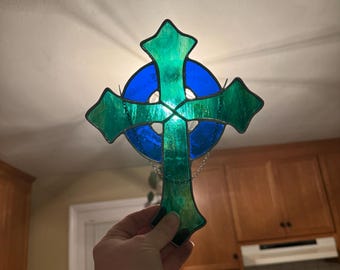Stained Glass Celtic Cross - Etsy