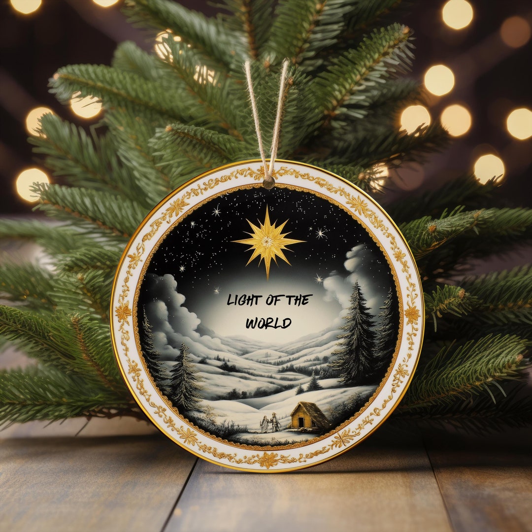 Jesus-centered, Light of the World Christmas Ornament | Star of ...