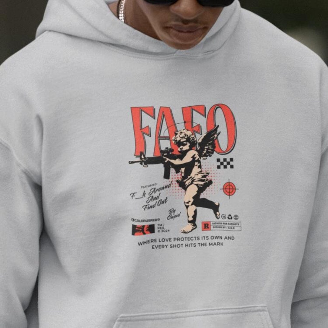 2nd Amendment Cupid FAFO Patriotic Valentines Unisex Hoodie, Gun Lover ...