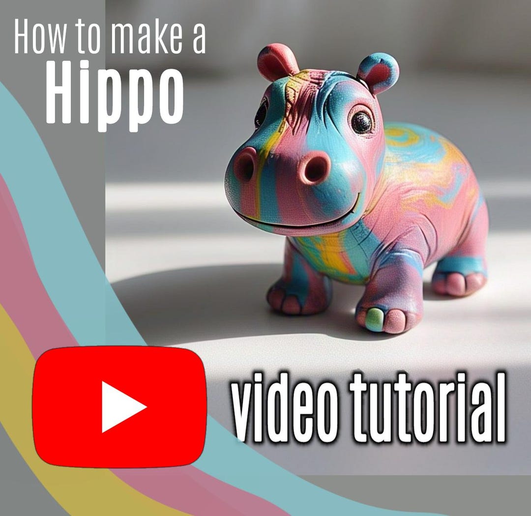 Clay Pottery Hippo - Digital Download - Etsy