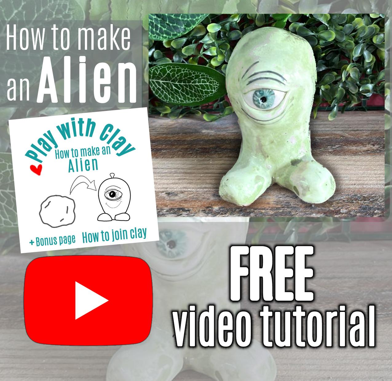 Clay Alien Craft Tutorial - Digital Download - Etsy