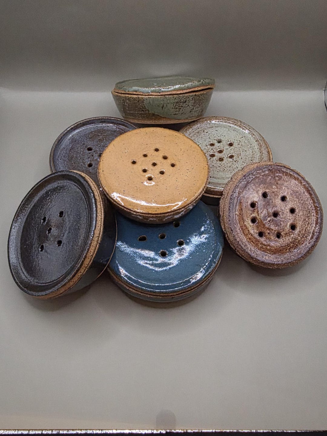 Handmade Stoneware Soap Dish: Two-piece Design, Easy Clean - Etsy