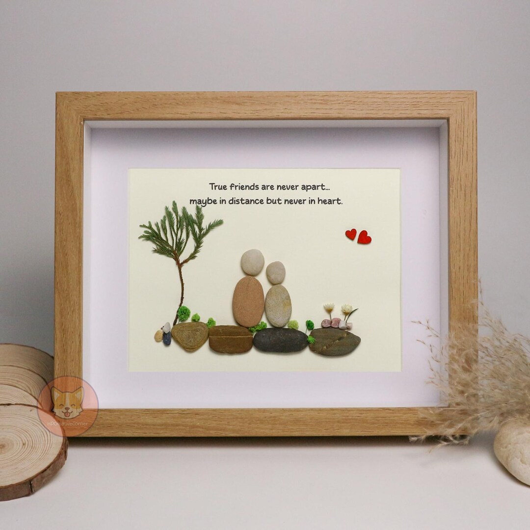 Personalized Best Friends Pebble Art, Birthday Gifts, Gifts for Best ...