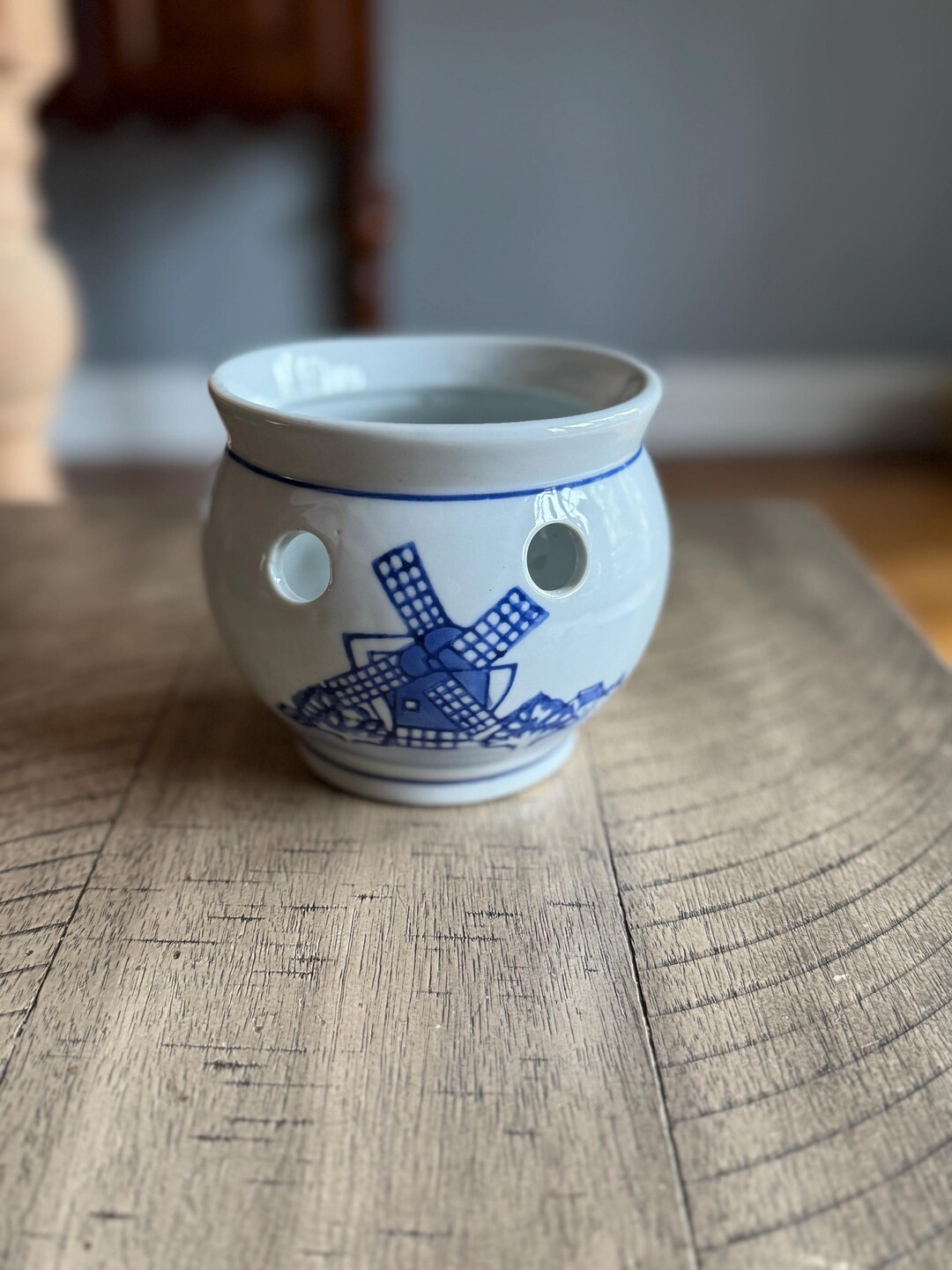 Vintage Delft Blue & White Hand-painted Crocus Bowl Planter From ...