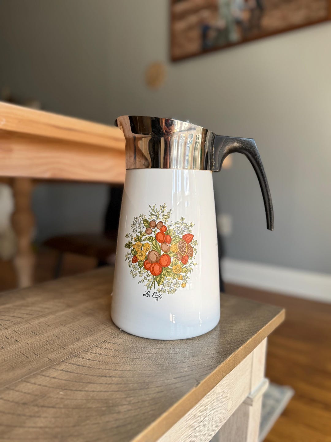 Vintage 1970s Corning Ware Le Cafe Coffee Percolator Pot Carafe 10 Cup ...