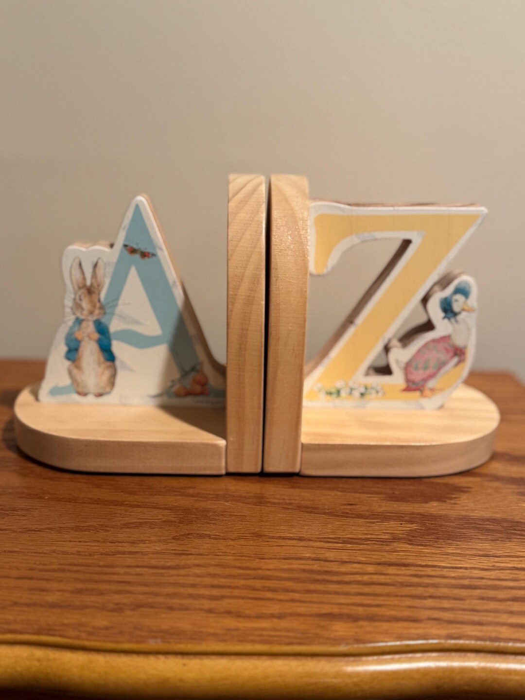 Beatrix Potter Peter Rabbit Wooden Bookends - Etsy