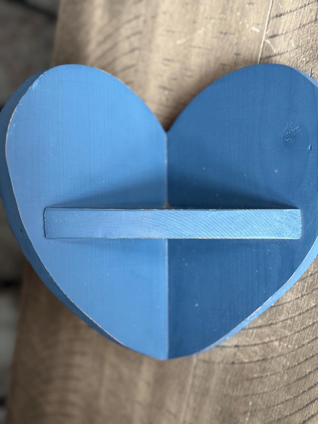 Blue Heart Shaped Corner Shelf Display - Etsy