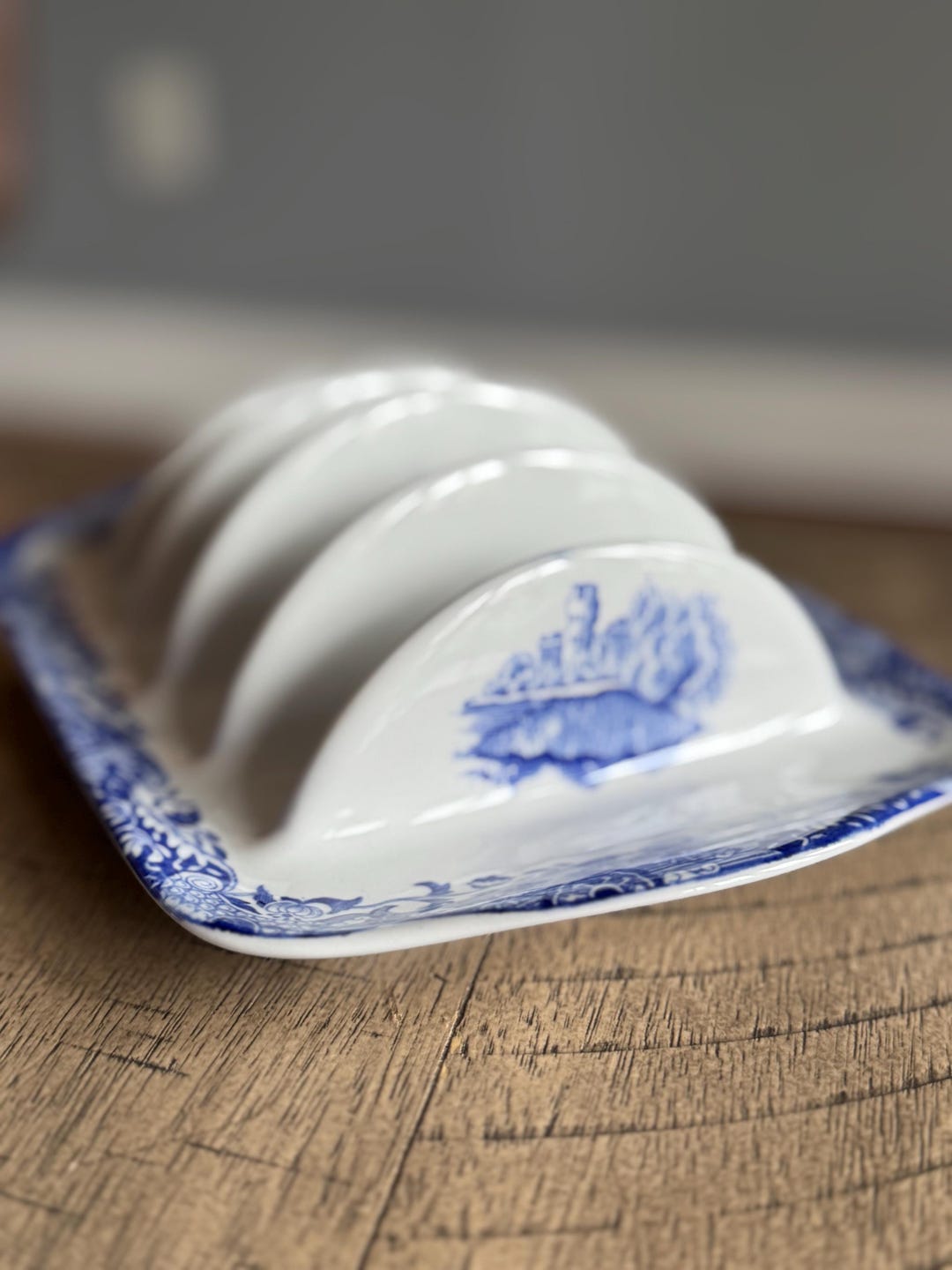 Rare Vintage Spode Blue Italian Toast Server - Etsy