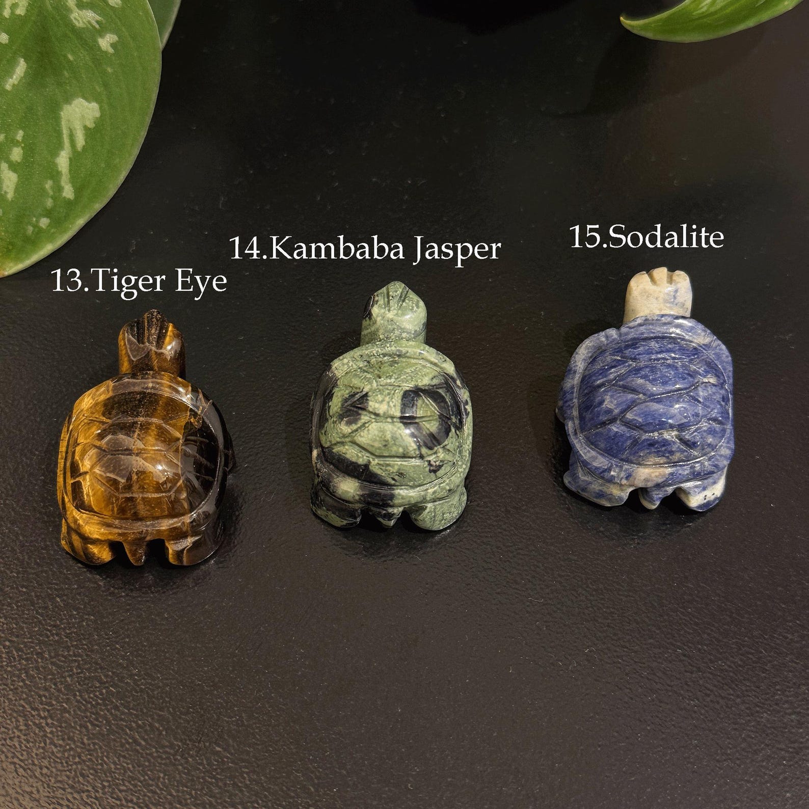 Handcrafted Gemstone Turtle: 3cm Crystal Figurine, Healing Decor - Etsy