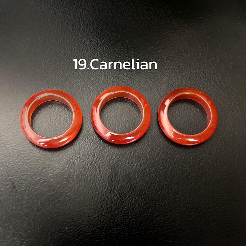 Genuine Crystal Rings: Stone Solid Bands, Gemstone Ring for Jewelry ...