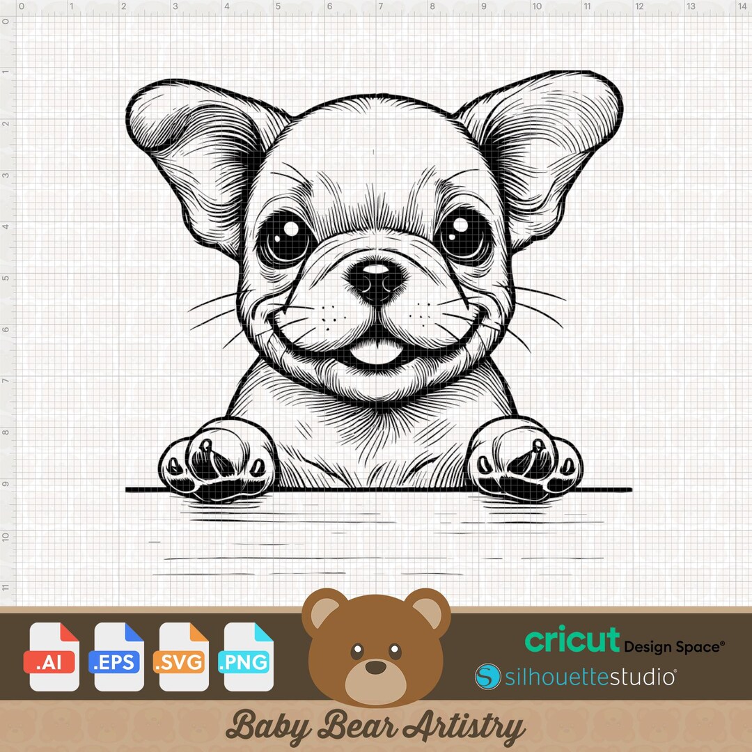 French Bulldog Breed Frenchie Puppy Dog PNG Eps AI Svg Digital Download ...