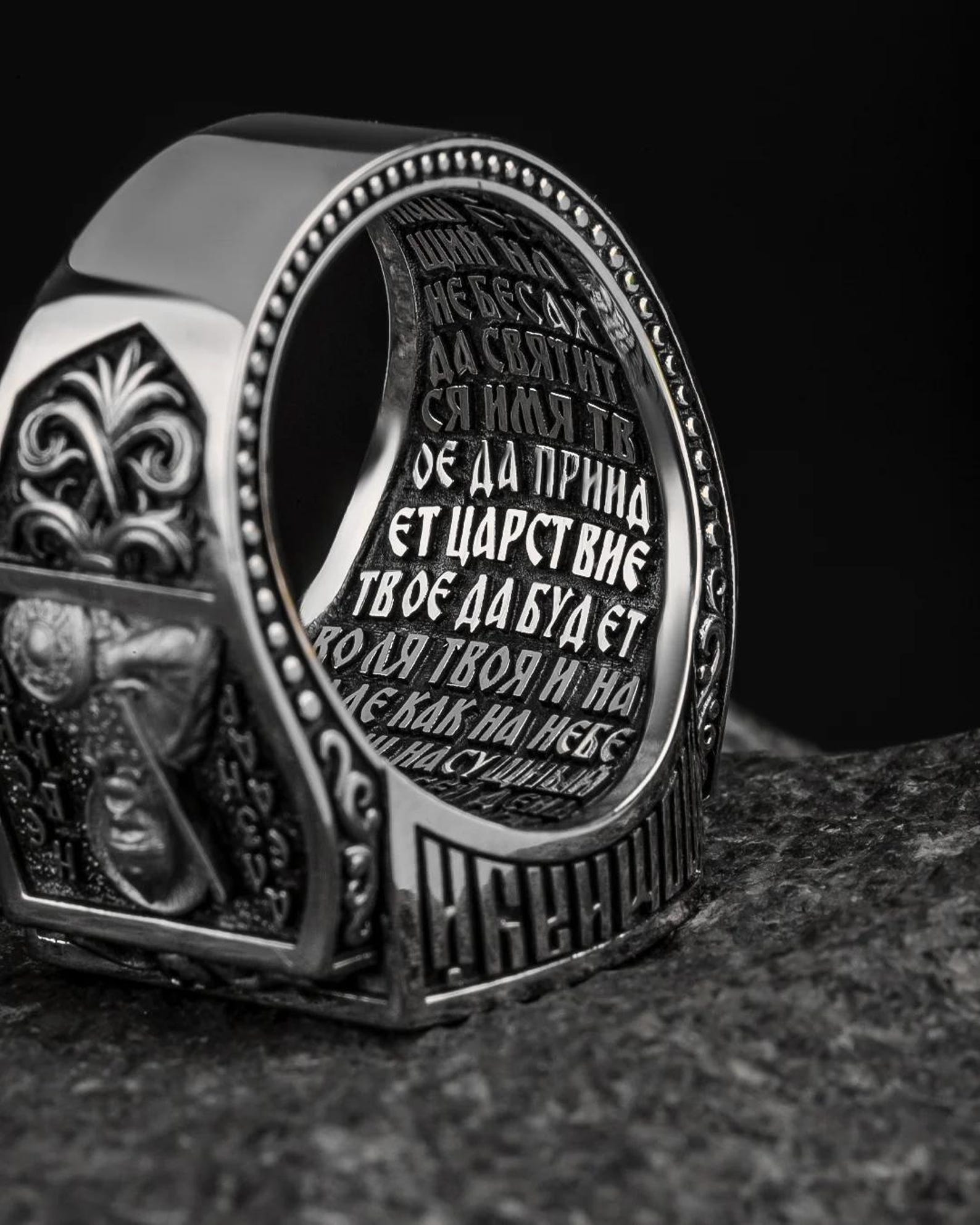 Christian Orthodox, Jesus Cross Ring, Mens Ring, Silver Christian ...