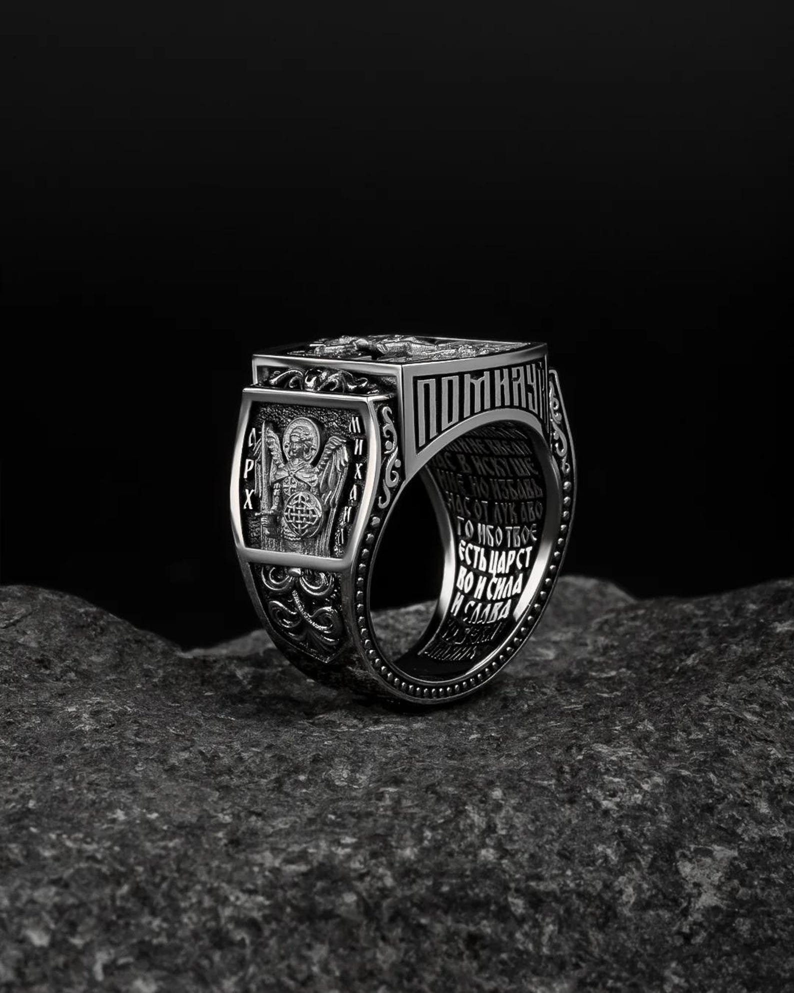 Christian Orthodox, Jesus Cross Ring, Mens Ring, Silver Christian ...