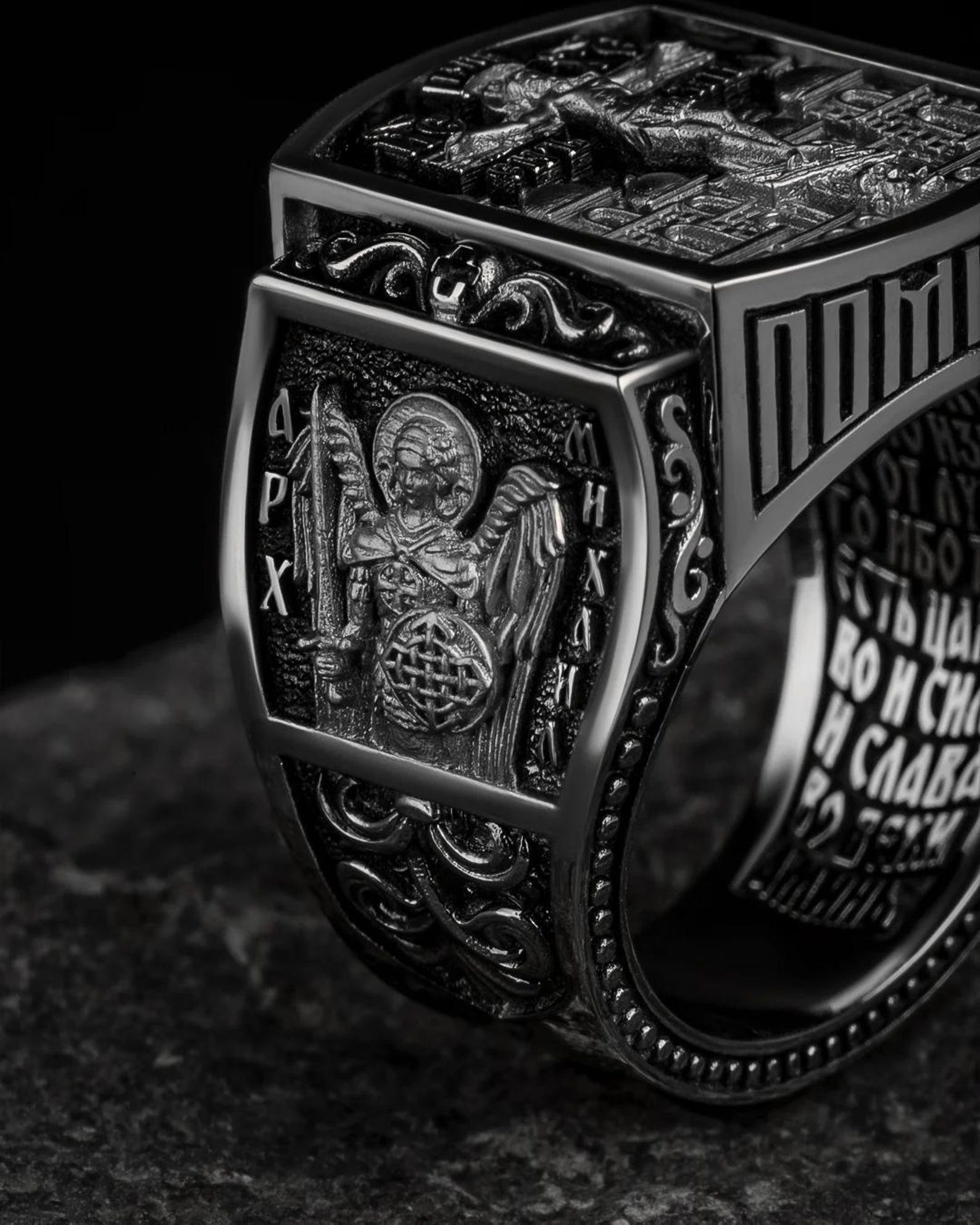 Christian Orthodox, Jesus Cross Ring, Mens Ring, Silver Christian ...