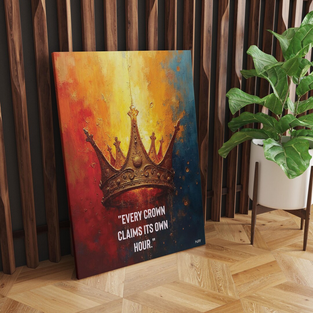 Crown Canvas Gallery Wraps, Crown Wall Art Canvas, Modern Wall Art ...