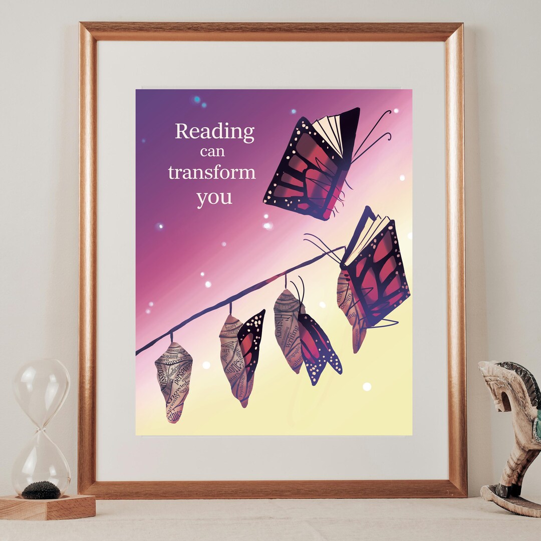 Reading Metamorphosis Wall Art Downloadable Printable 16" X 20" Books ...
