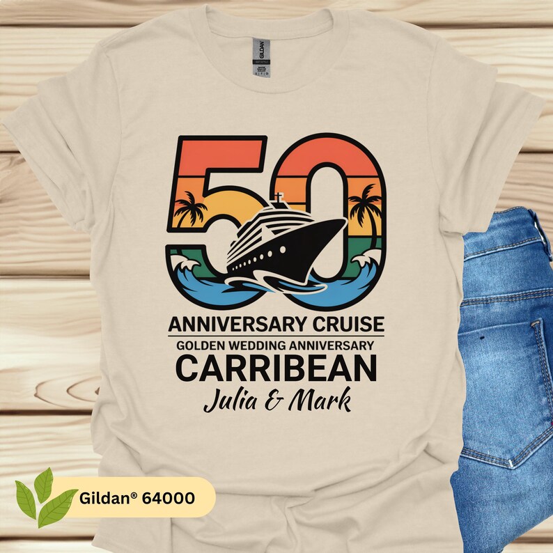 Personalized 50th Anniversary Cruise Shirt, Caribbean Trip Matching ...