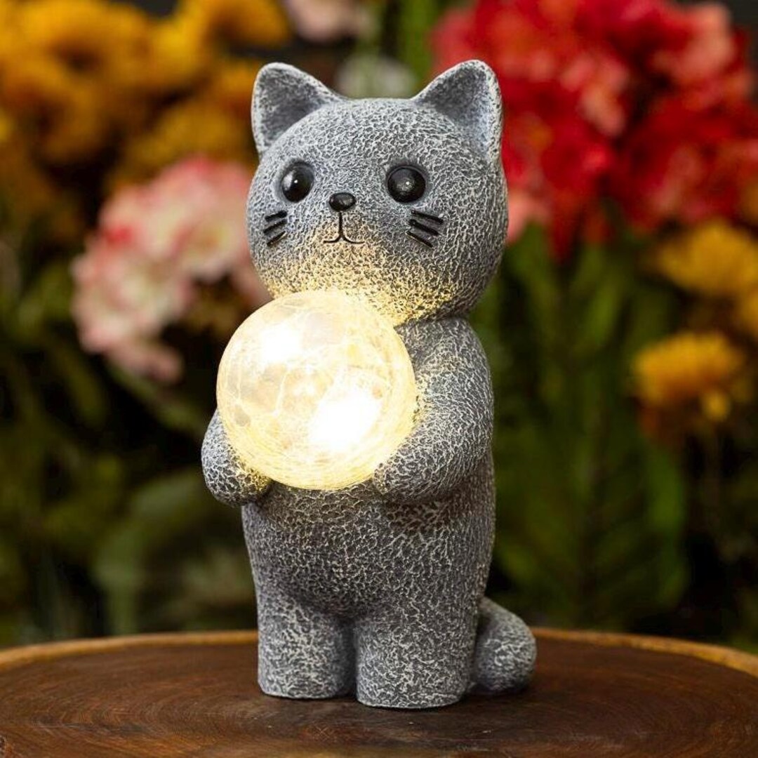 Mother’s Day Gift Cat Light, Solar LED Garden Decor Statue, Limited ...