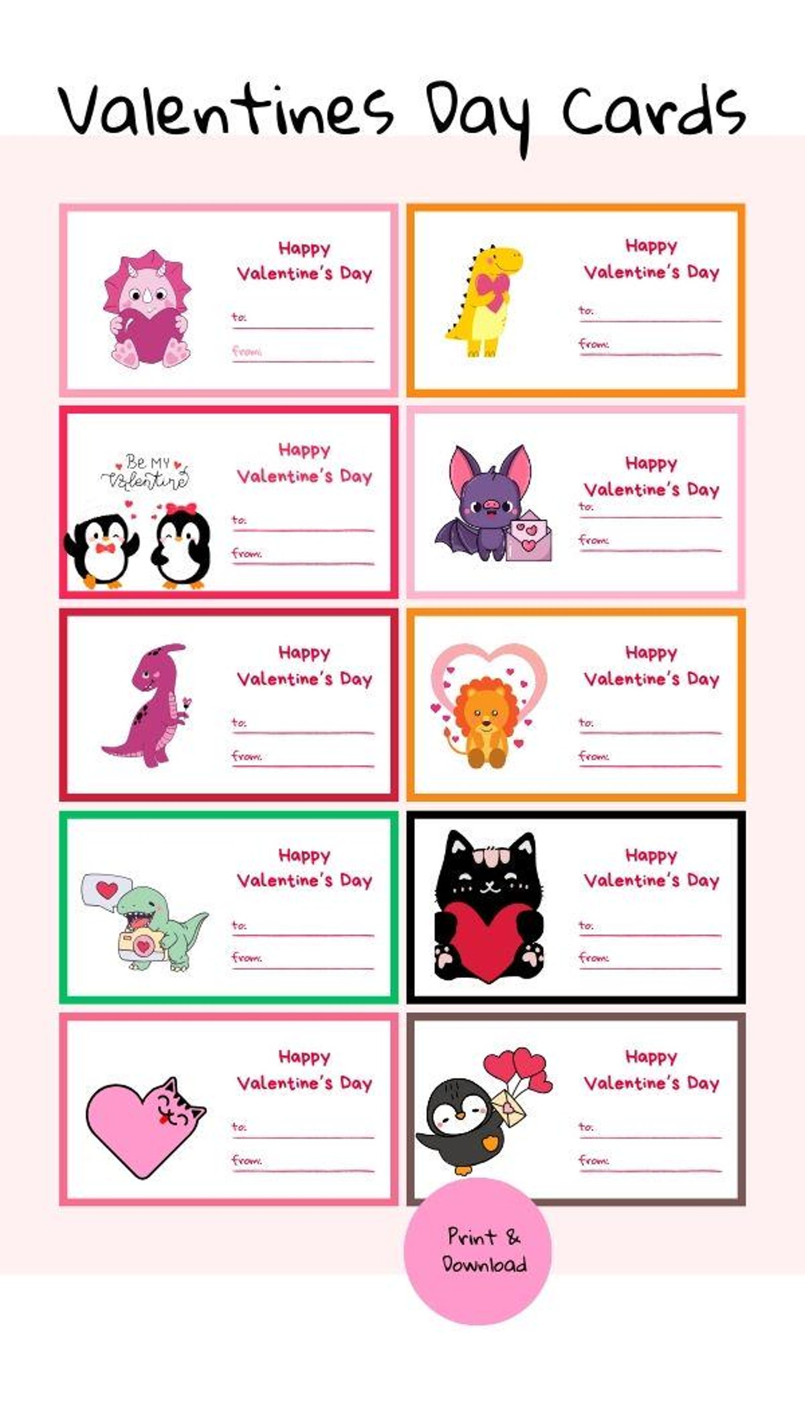 Printable Funny Valentine's Day Cards Classroom Valentine's Day Cards ...