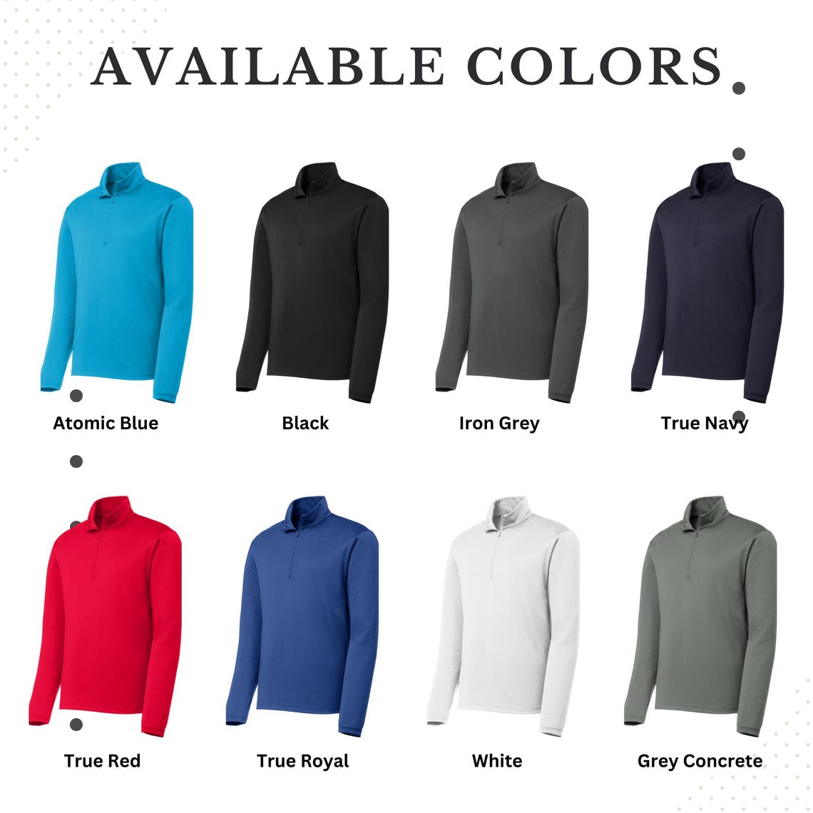 Custom Quarter Zip, Custom Printed Text Logo Sweatshirt, Monogram Zip ...