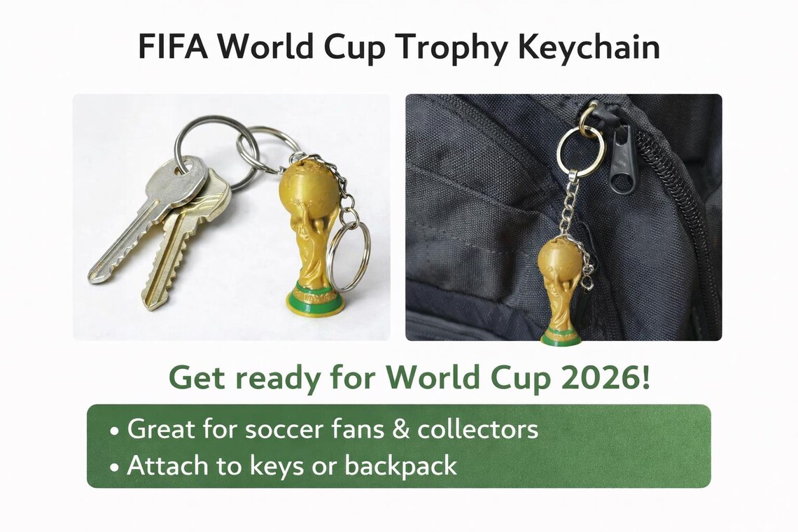 FIFA World Cup Trophy Keychain 3D Printed World Cup 2026 - Etsy
