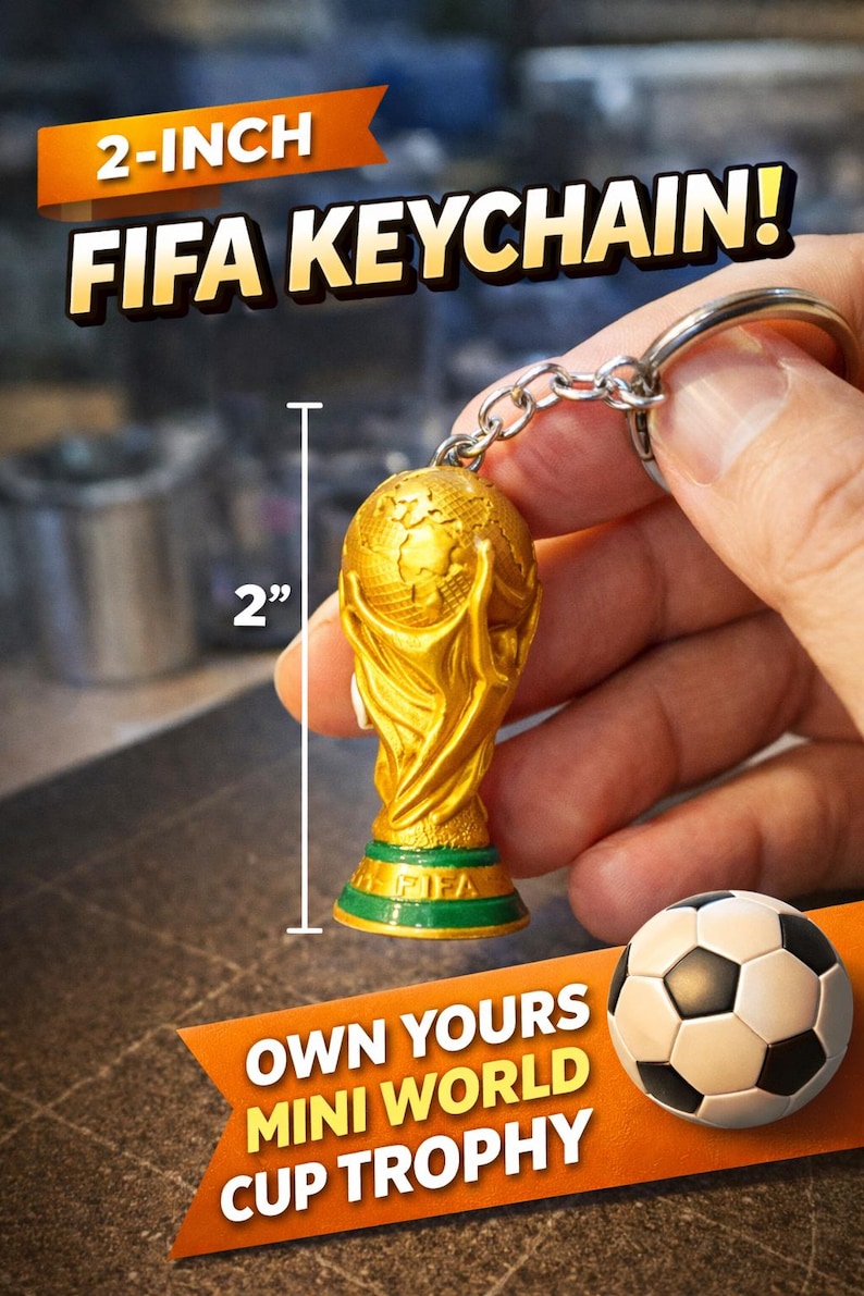 FIFA World Cup Trophy Keychain 3D Printed World Cup 2026 - Etsy