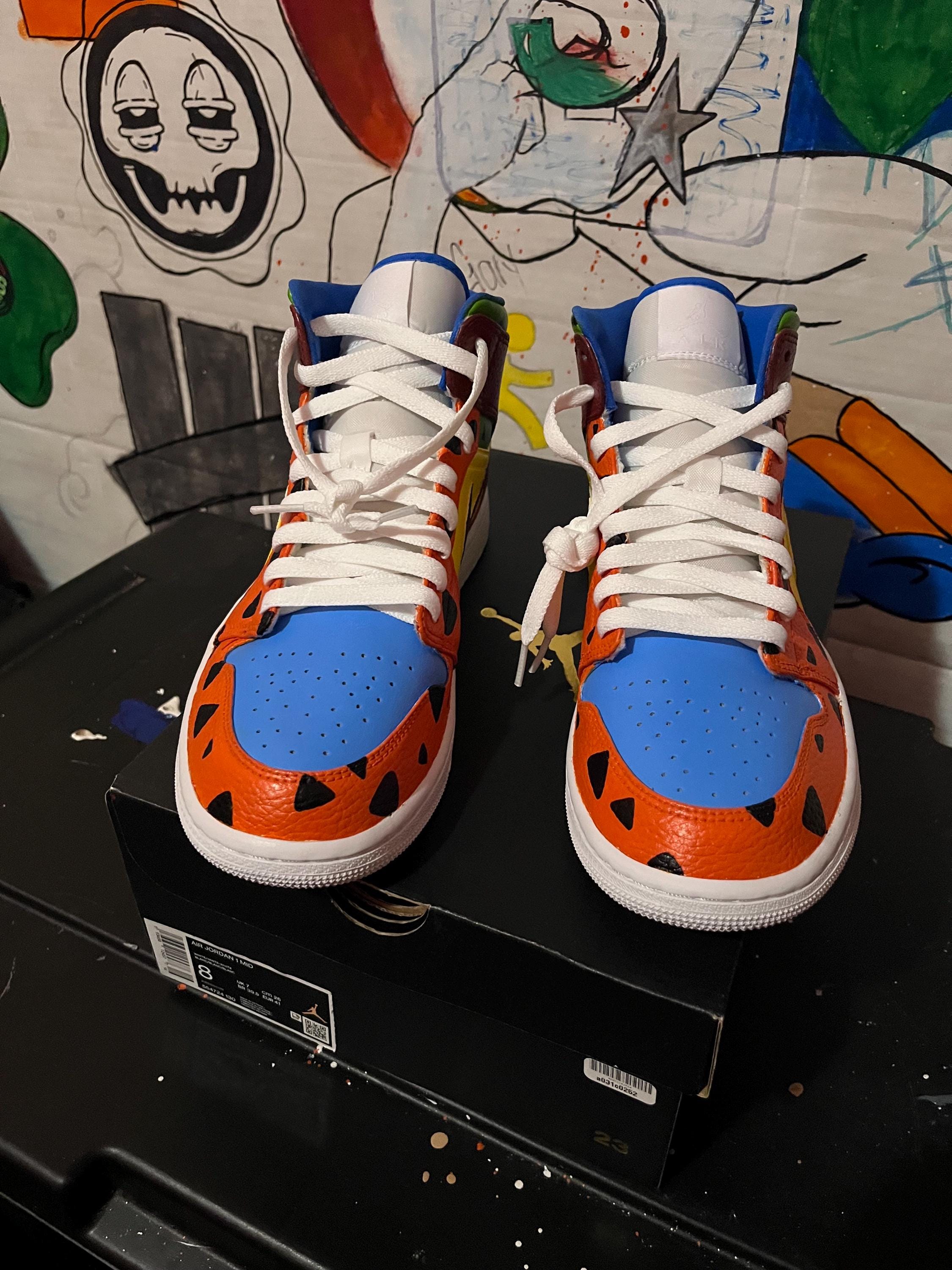 Air Jordan 1 Mid flintstones Custom - Etsy