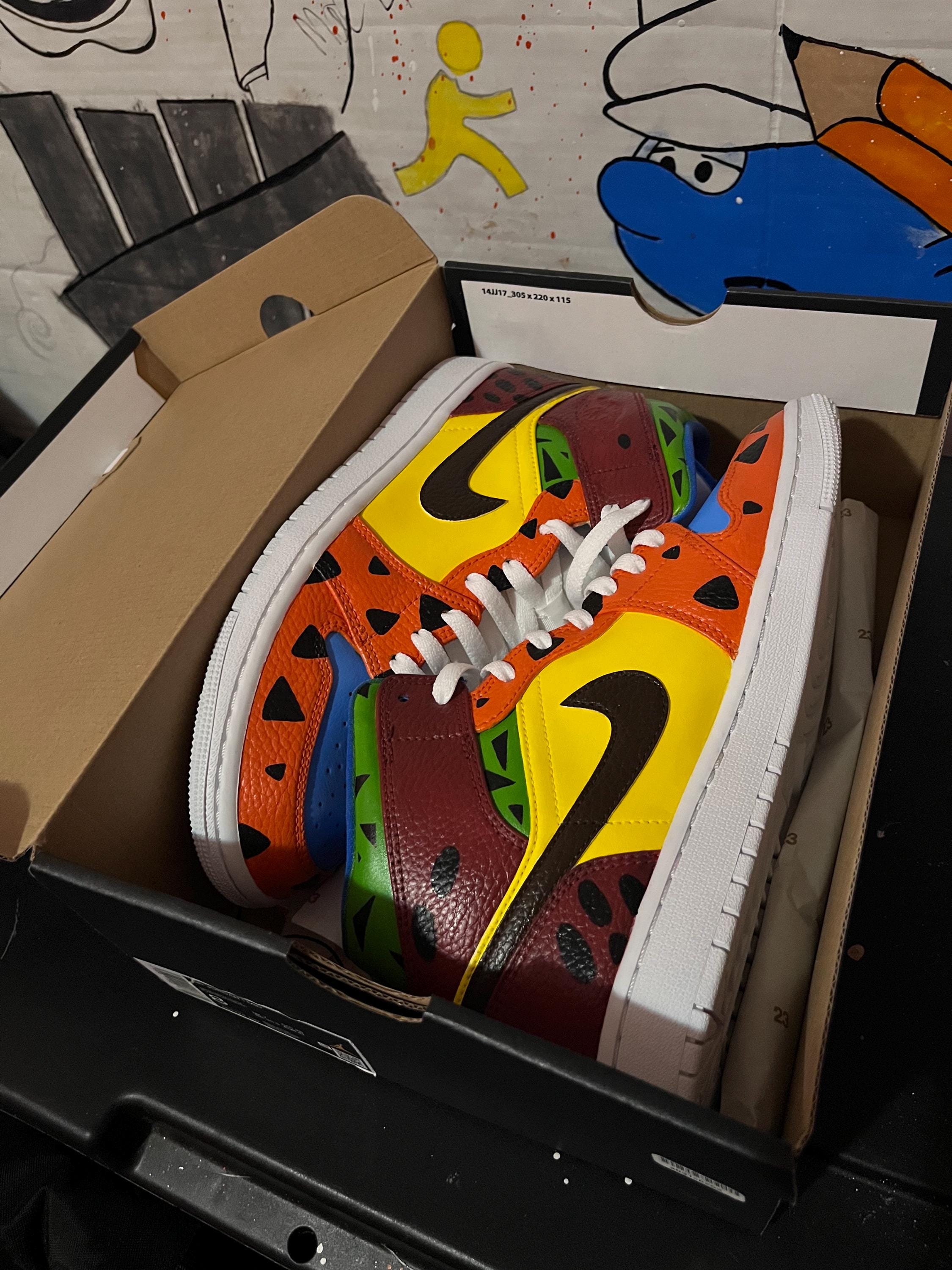 Air Jordan 1 Mid flintstones Custom - Etsy