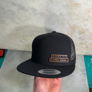 Duramax Turbo Diesel Trucker Hat With Leather Style Patch - Etsy