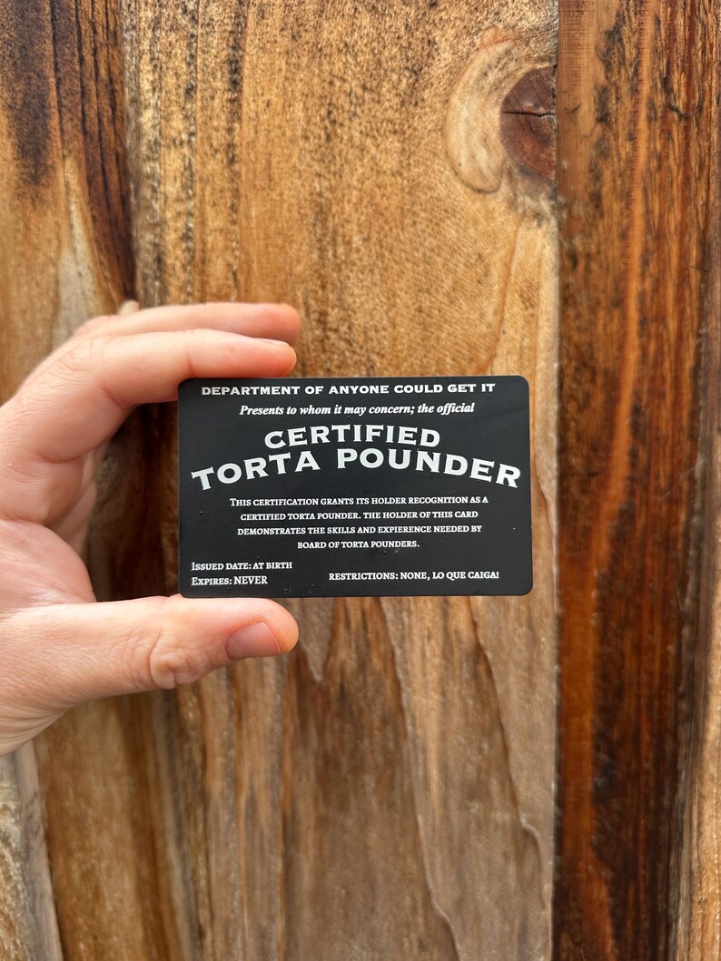 Certified Torta Pounder Engraved Durable Aluminum Metal Gag Gift Lo Que ...