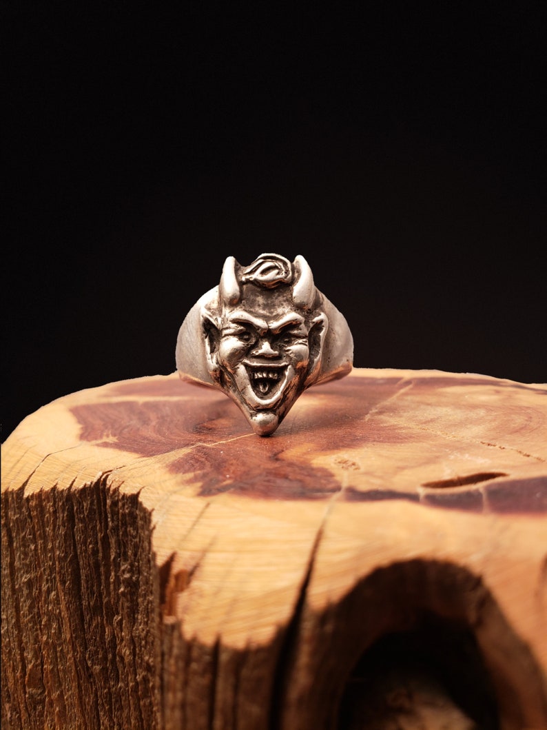 Sterling Silver Cheeky Little Devil Ring. Heavy Duty Solid - Etsy