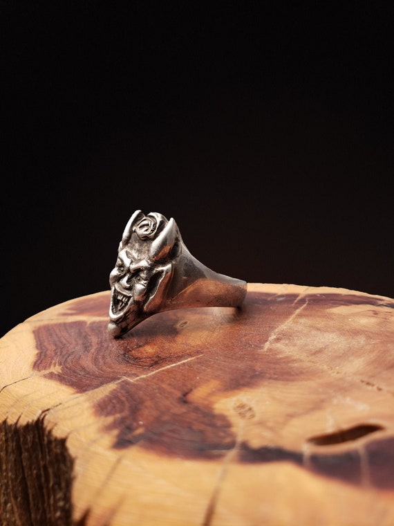Sterling Silver Cheeky Little Devil Ring. Heavy Duty Solid - Etsy