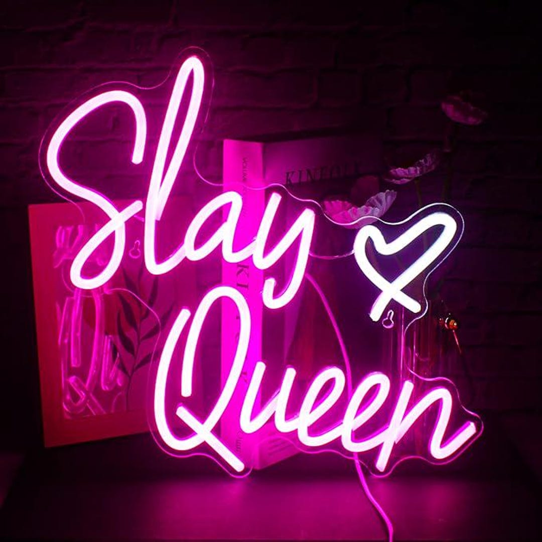Slay Queen Neon Sign | Club Neon Sign | Party Neon Sign | Pink Neon ...