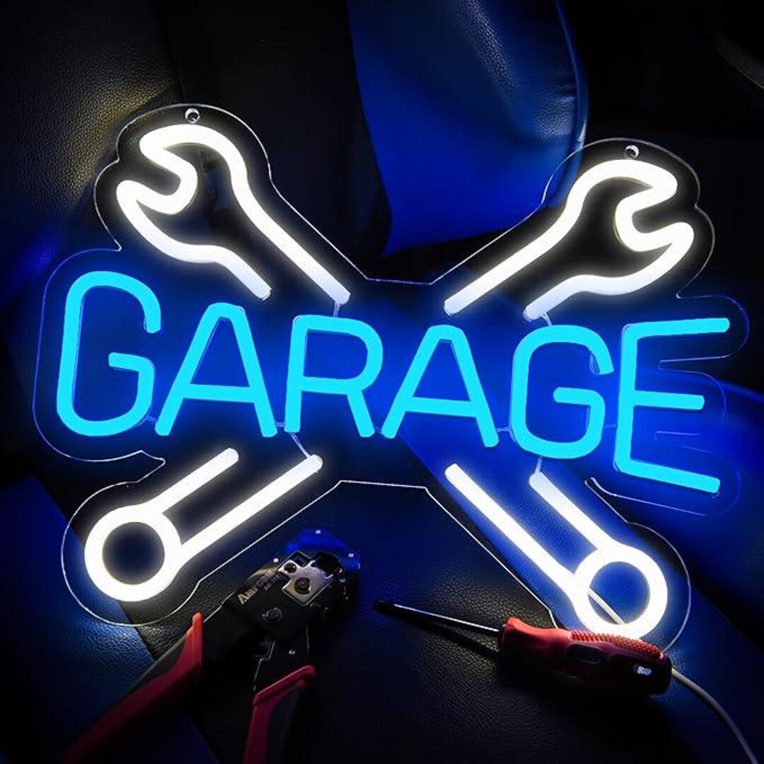 Car Garage Neon Sign | Custom Neon Garage Sign | Garage Wall Decor ...