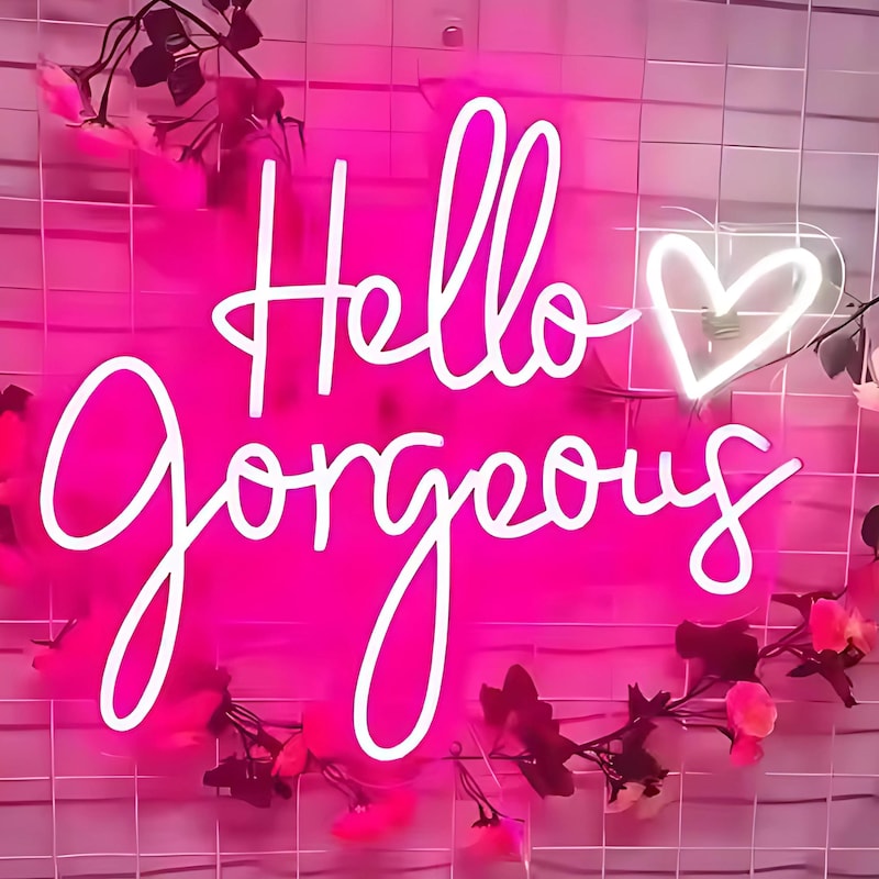 Hello Gorgeous Neon Sign - Etsy