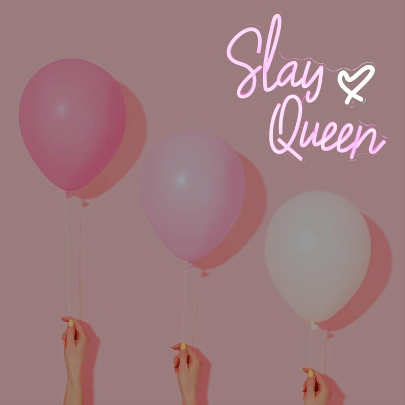 Slay Queen Neon Sign | Club Neon Sign | Party Neon Sign | Pink Neon ...