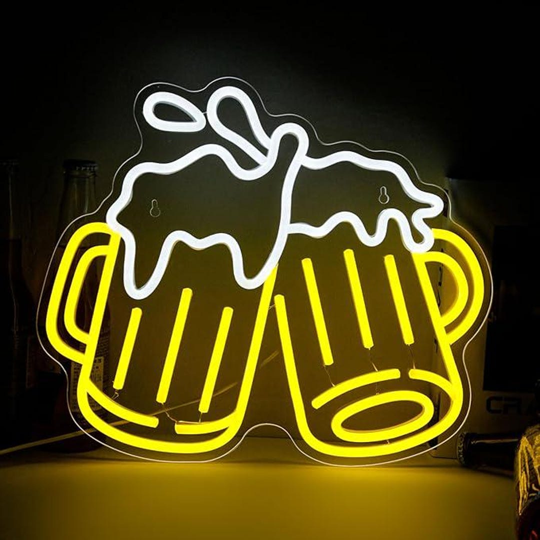 Beer Neon Sign | Custom Beer Neon Signs | Cheers Neon Sign | Battery ...