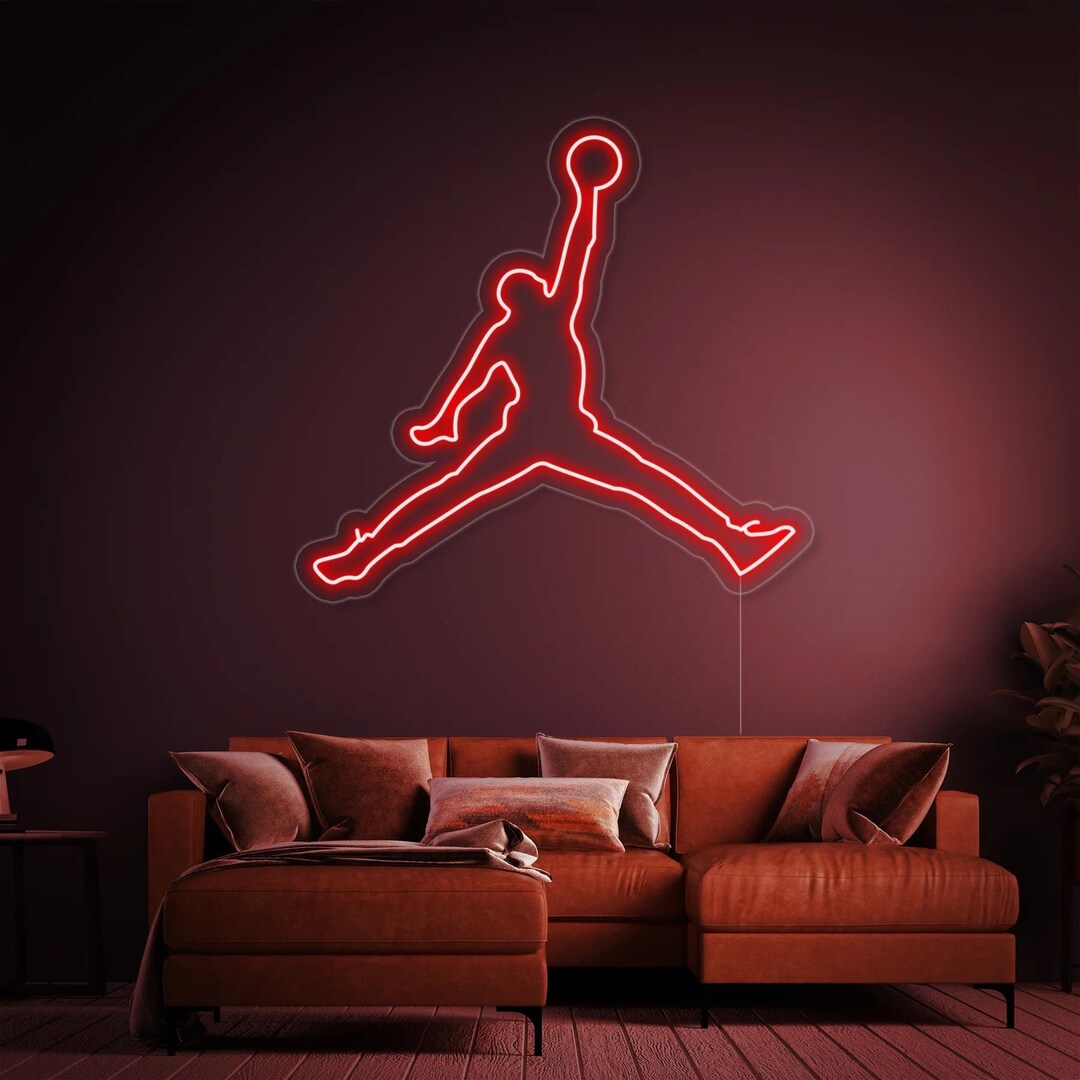 Jordan Neon Sign | Basketball Neon Sign | Custom Neon Sign | Neon Sign ...