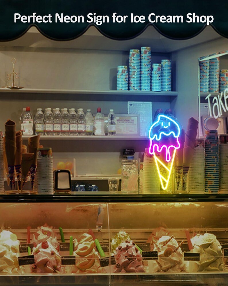 Ice Cream Neon Sign | Neon Sign | Shop Neon Sign | Ice Cream Shop Neon ...