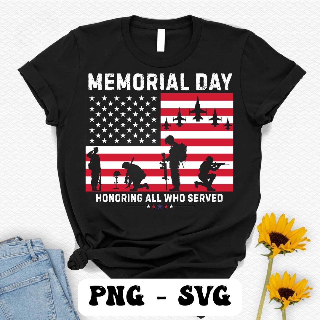 Memorial Day SVG PNG, Remember and Honor Memorial Day, American ...