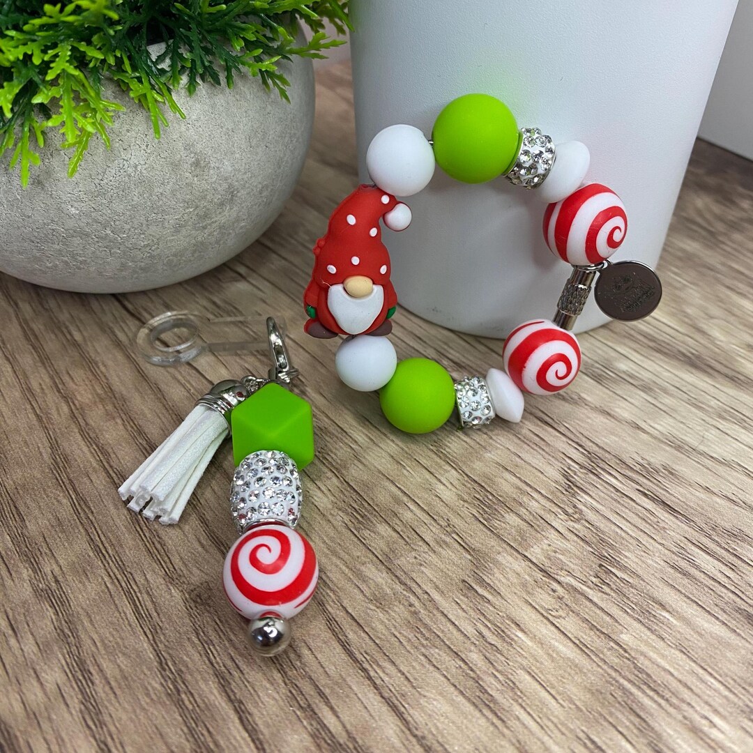 Santa Gnome Tumbler Cup Charm Set Bogg Bag Charm Stanley Accessories ...