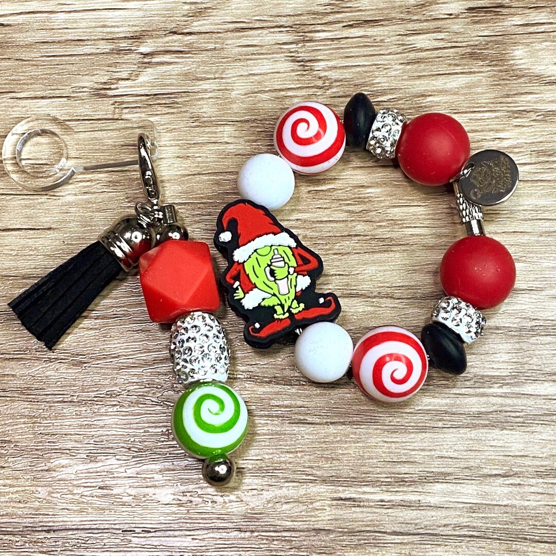 Gnome Grinch Tumbler Cup Charm Set Bogg Bag Tag Stanley Accessories ...