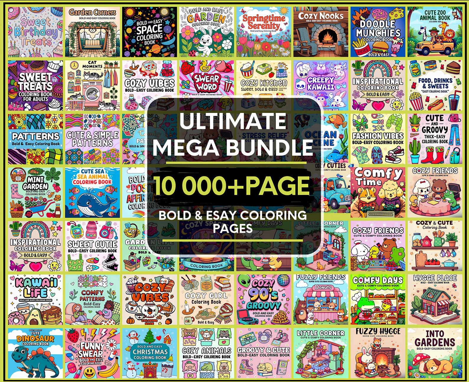 10 000+ Coloring Pages Mega Bundle| Coloring Books | Coloring Book Mega ...