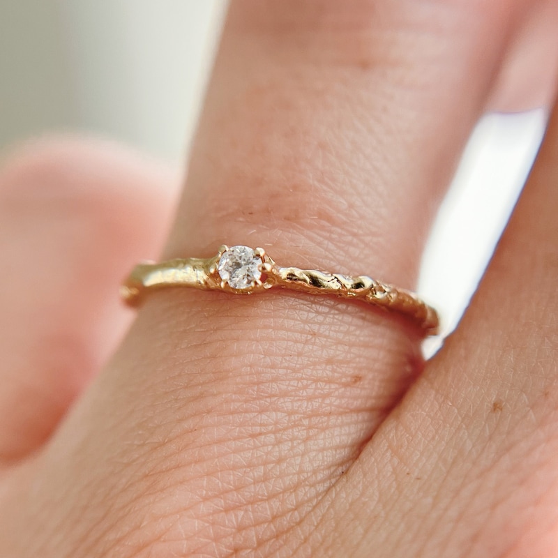 Small Diamond Ring - Etsy