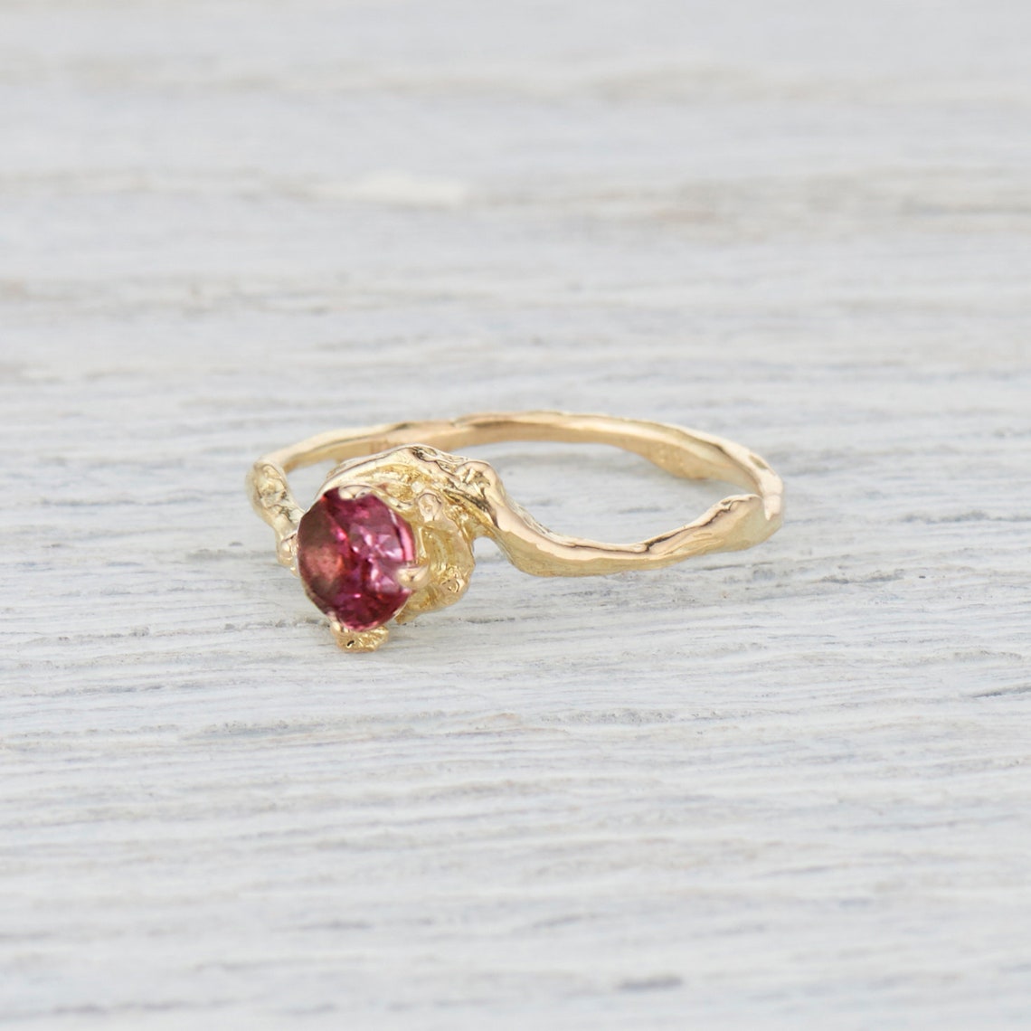 Ruby Nature Inspired Engagement Ring Ruby Twig Ring Delicate | Etsy