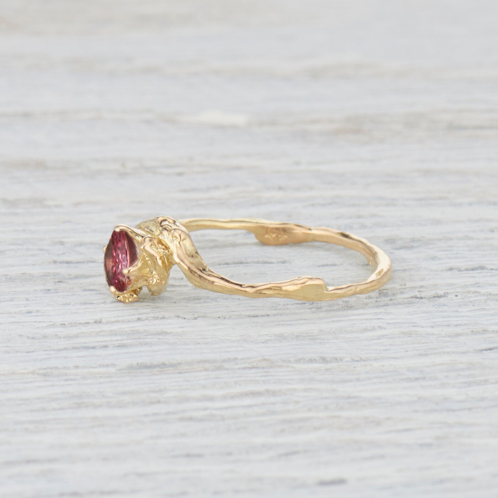 Ruby Nature Inspired Engagement Ring Ruby Twig Ring Delicate - Etsy