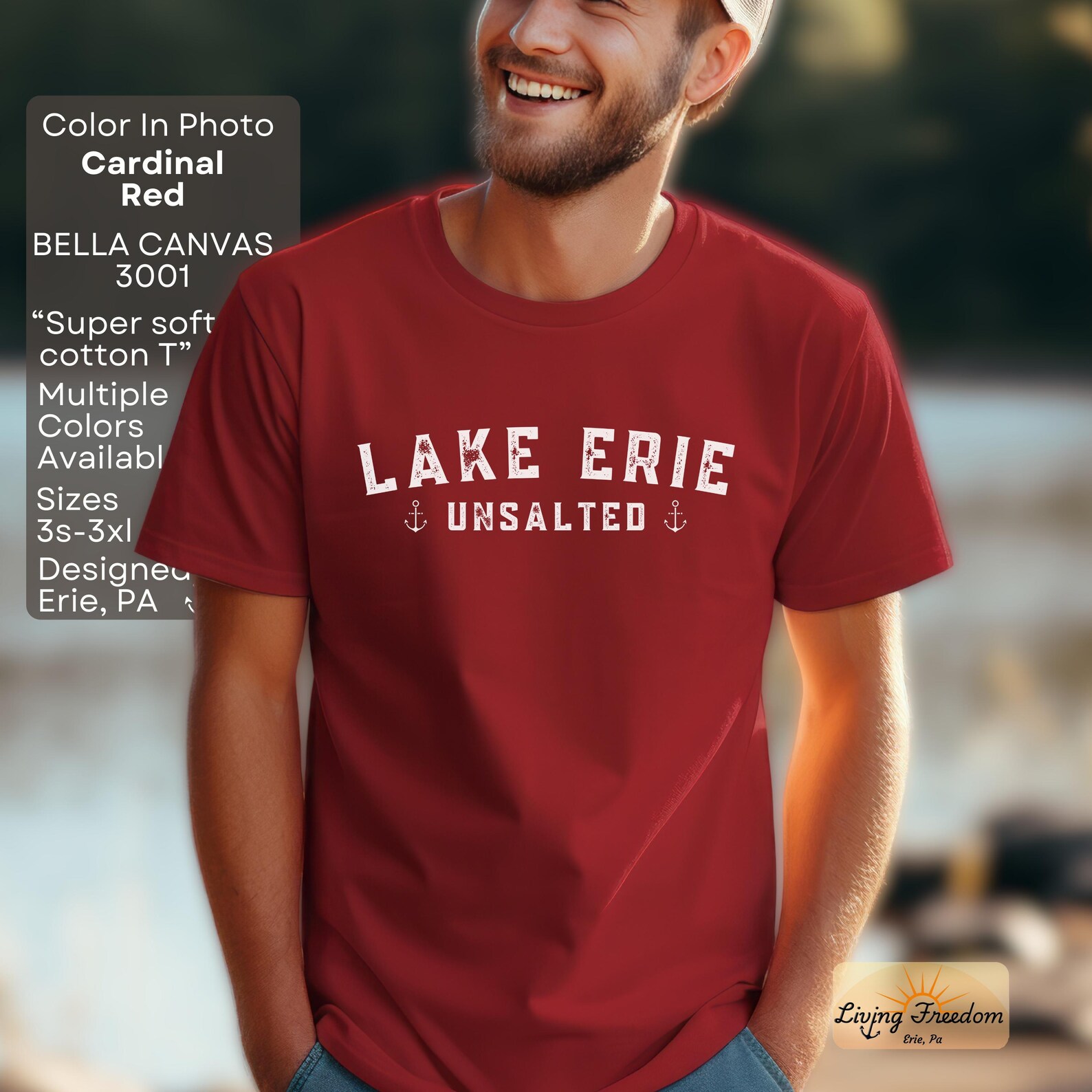 Lake Erie Unsalted Bella Canvas T-shirt: Nautical Graphic Tee - Etsy