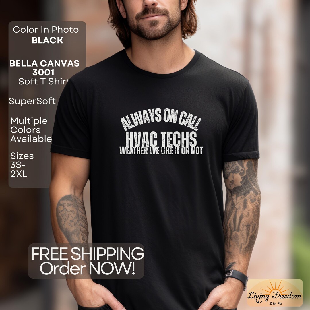 Always on Call HVAC Tech T-shirt | HVAC Technician Shirt | Heating ...